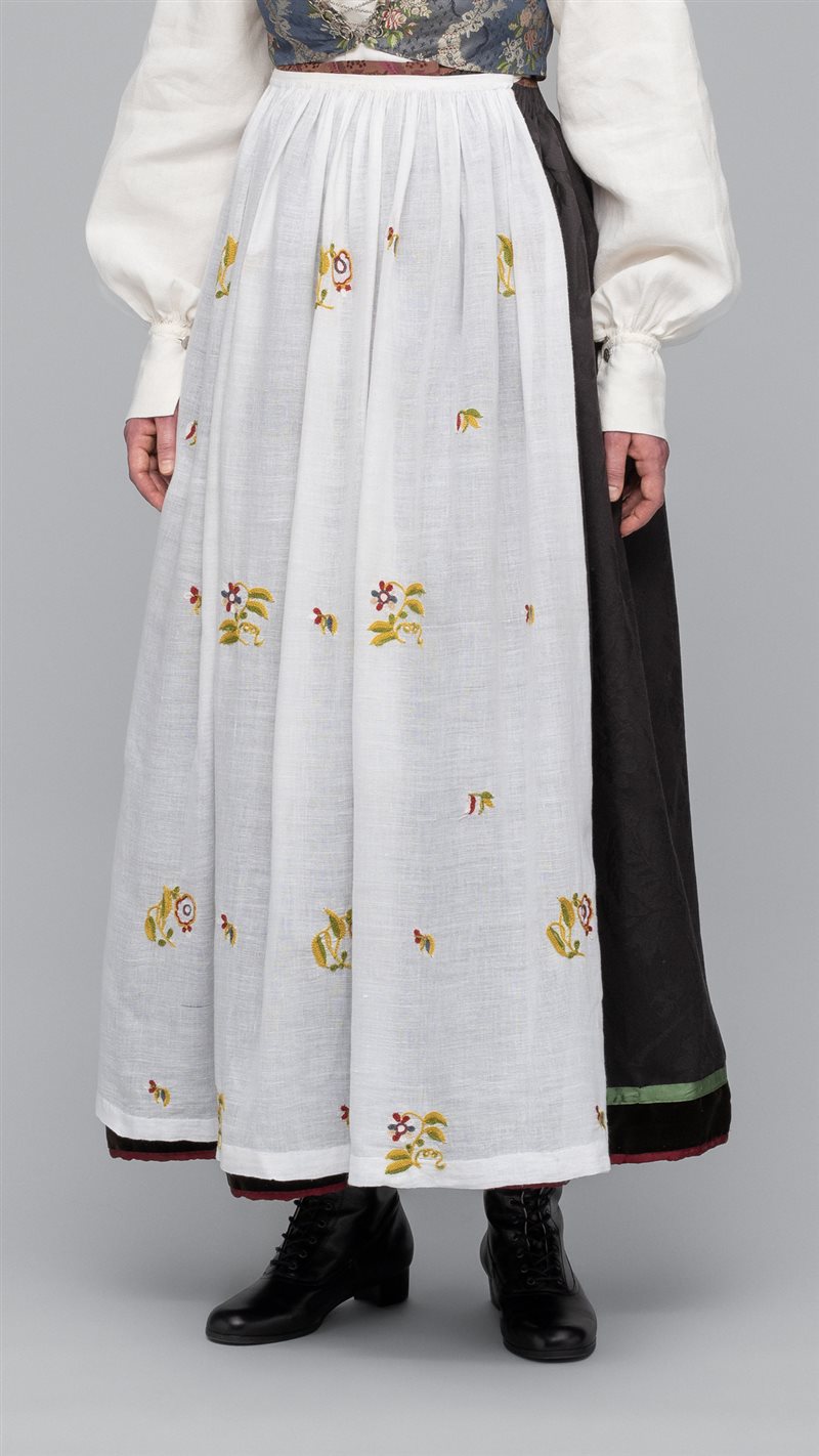 Rekonstruert Vest-Agder drakt forkle - Norsk Flid nettbutikk og bunader